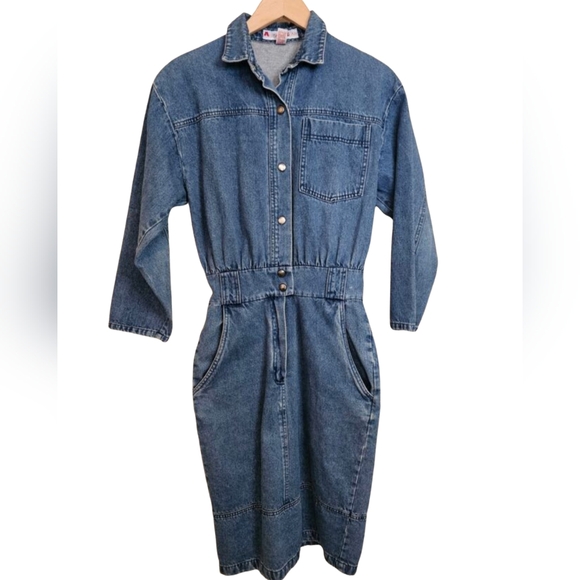 Allison Blair | Dresses | Vintage Allison Blair Denim Dress Size 7 ...